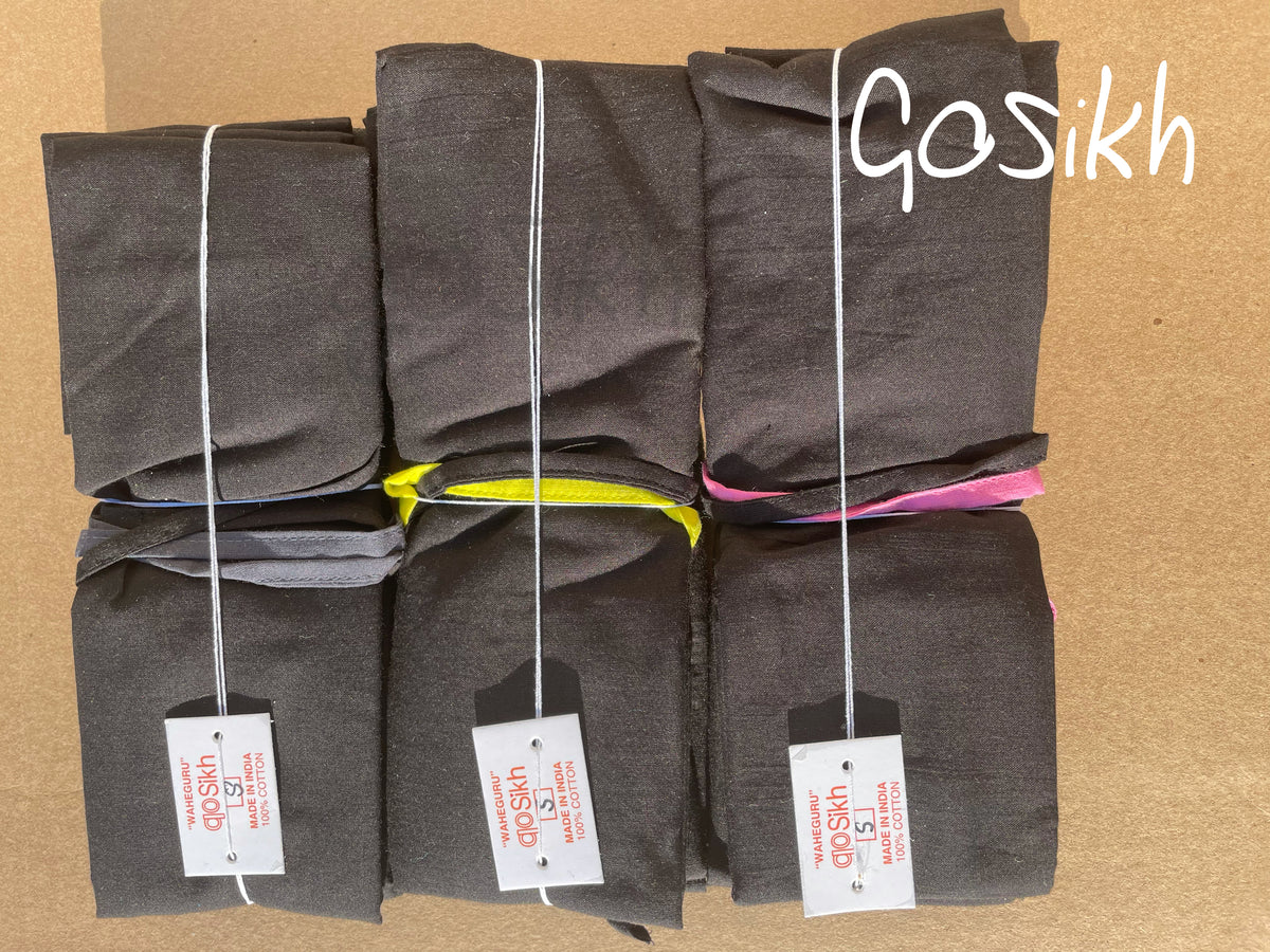 Black Patka with 2 colored strings – gosikh.com